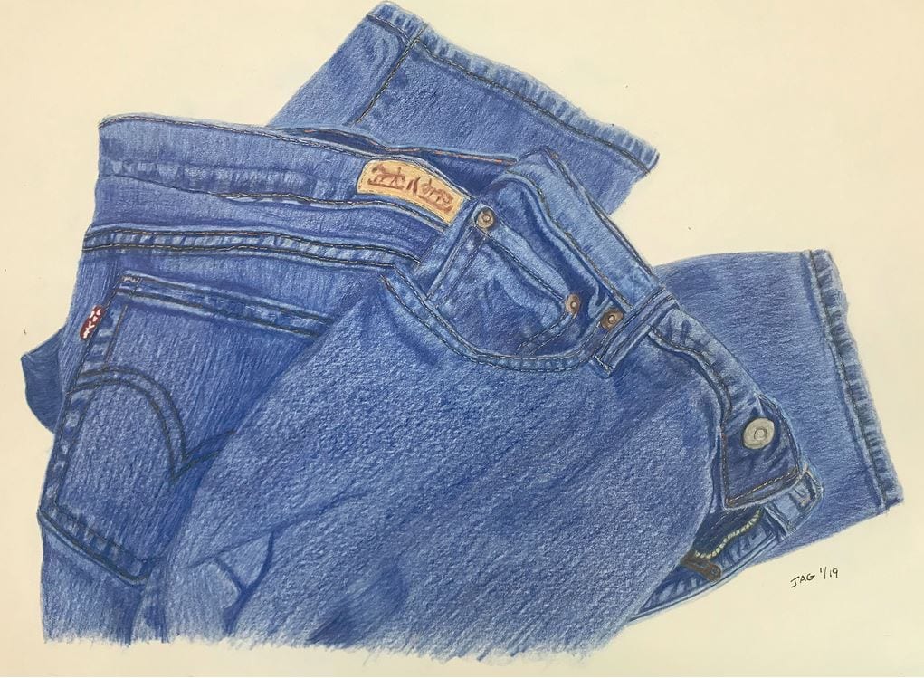 December 2018 Art Challenge #1812 “Blue Jeans” | COLORED PENCIL Magazine
